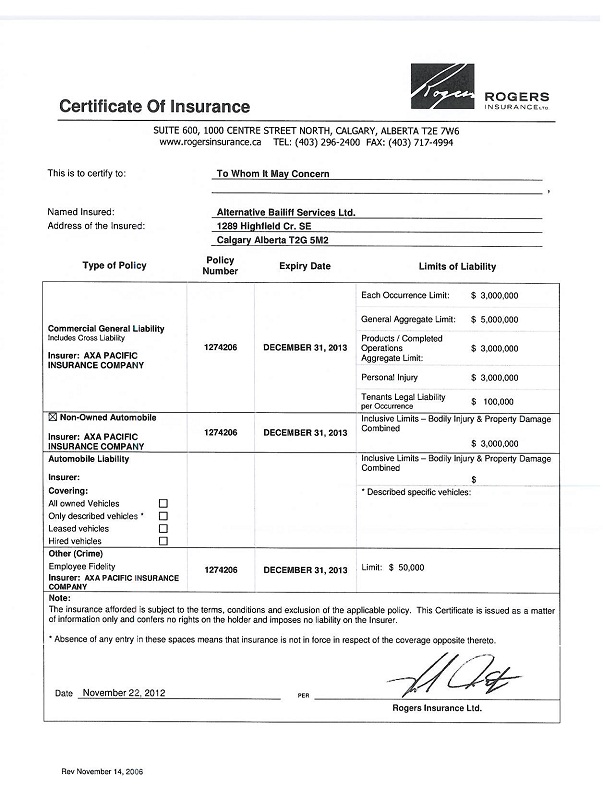 Alternative Bailiff Services Ltd.